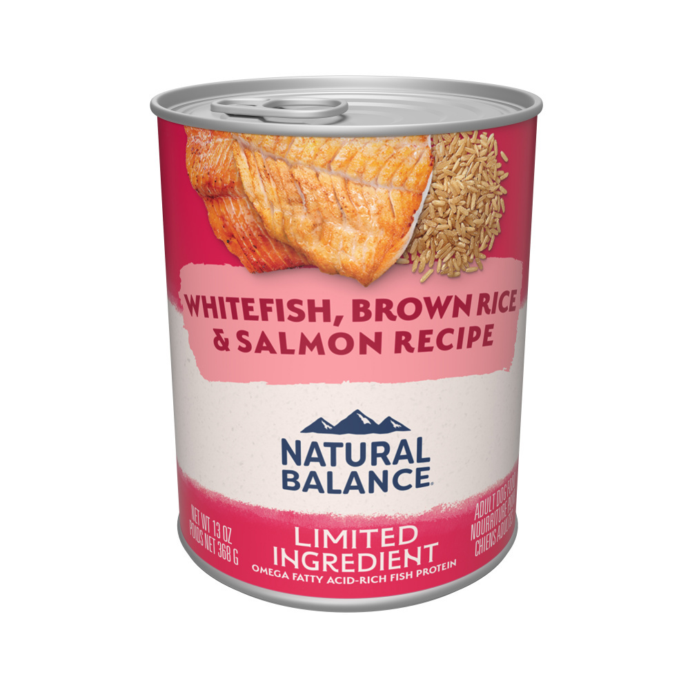 Natural Balance Limited Ingredient Whitefish & Brown Rice & Salmon Rec ...