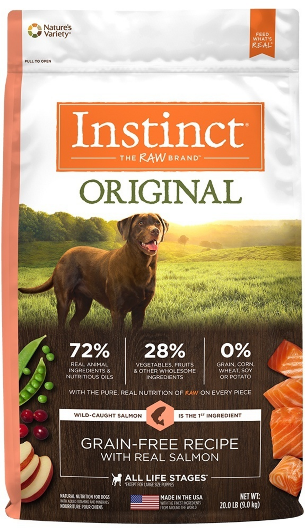 Instinct Original Grain Free Recipe with Real Salmon Natural Dry Dog F ...